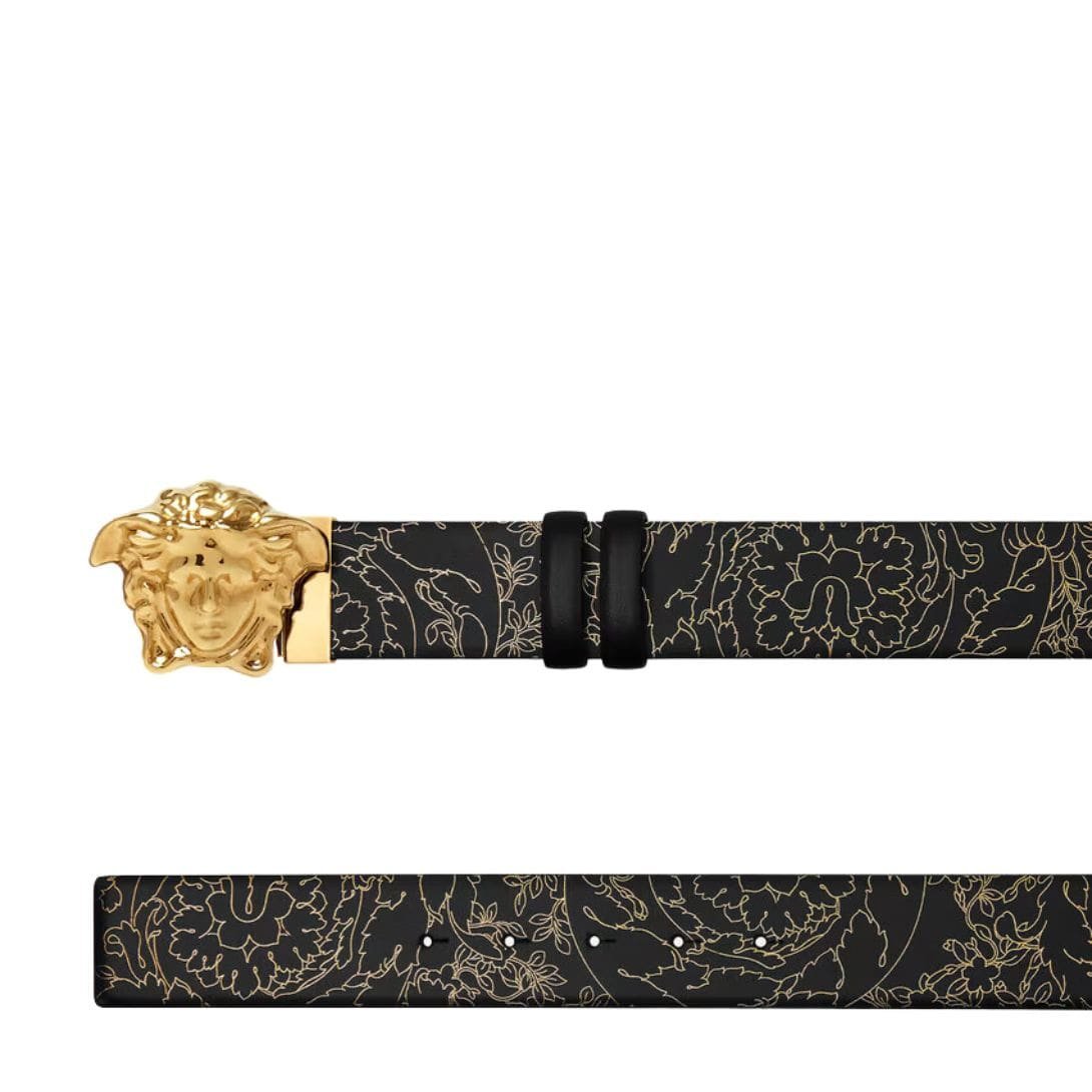 VERSACE LA MEDUSA BAROCCO REVERSIBLE BELT 4 Cm : Custom Jackets Co