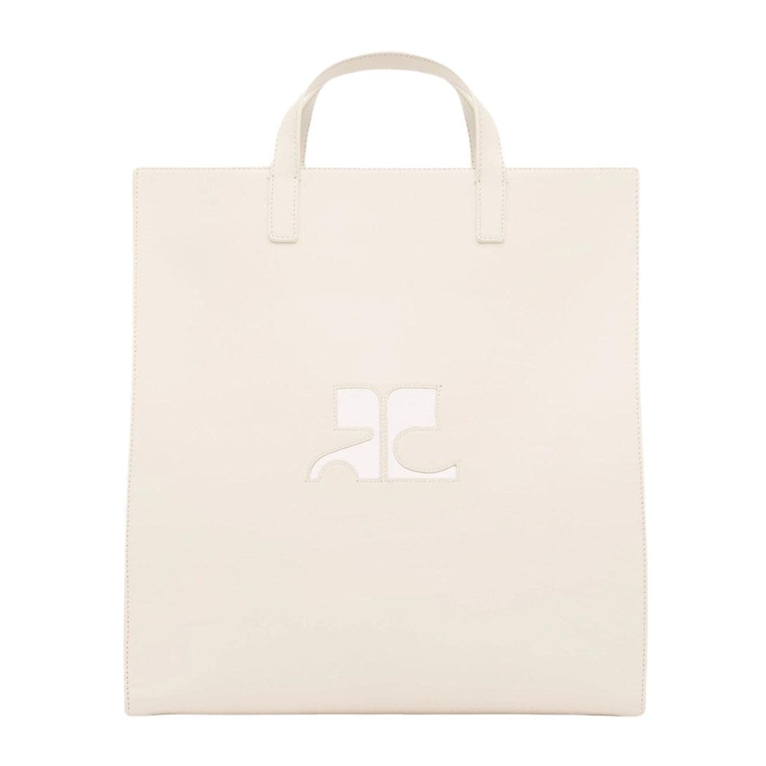 COURREGES HERITAGE LEATHER TOTE BAG : Custom Jackets Co